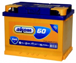 Аккумулятор АКОМ 6CT-60 Евро (60 A/h), 540А R+ купить в Минске, цены ...